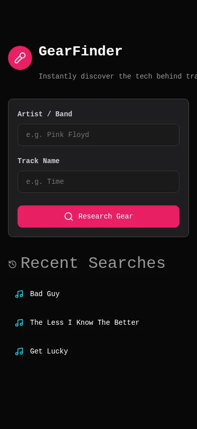 GearFinder Mobile
