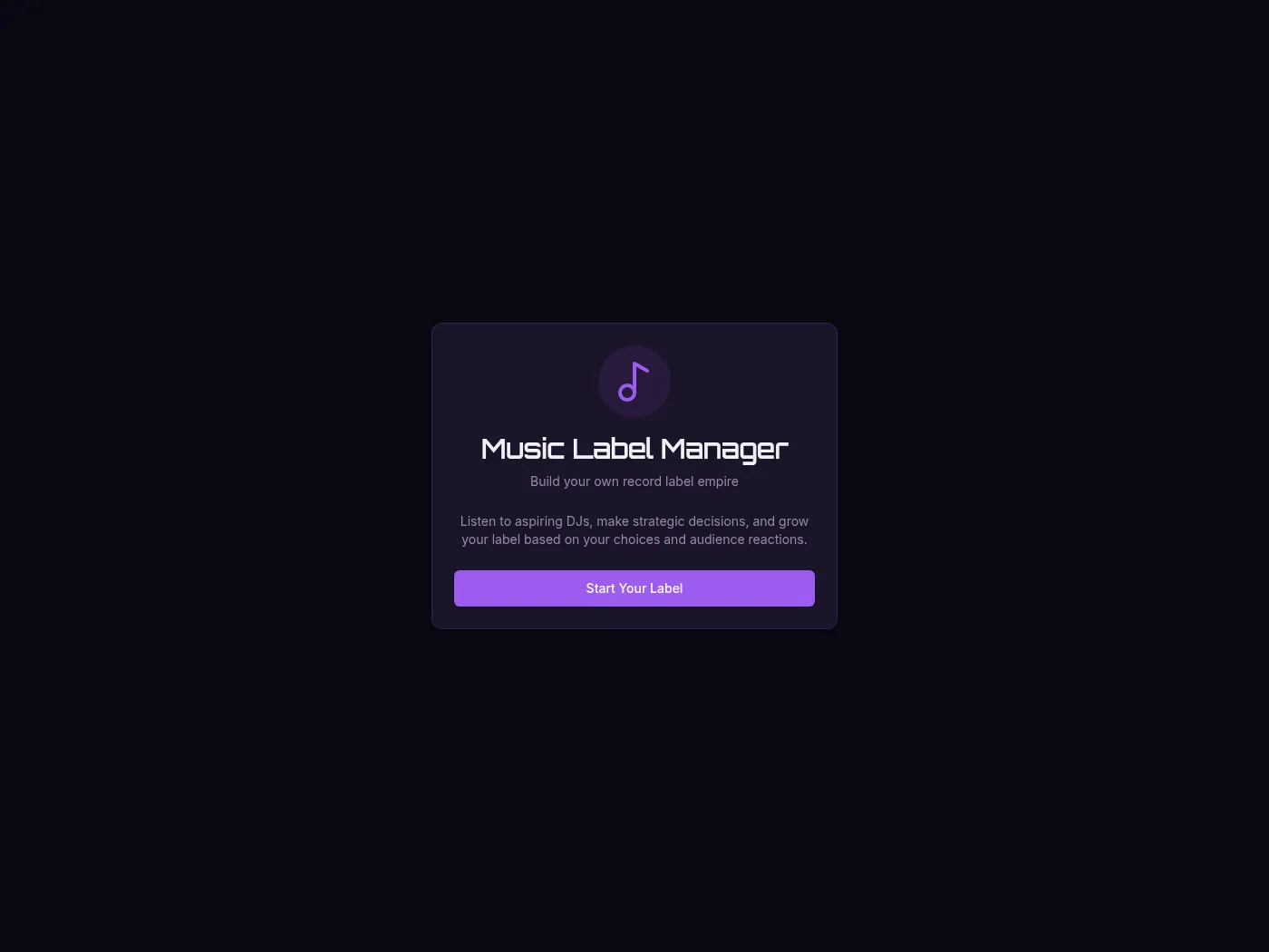Music Label Manager Game (Remix)