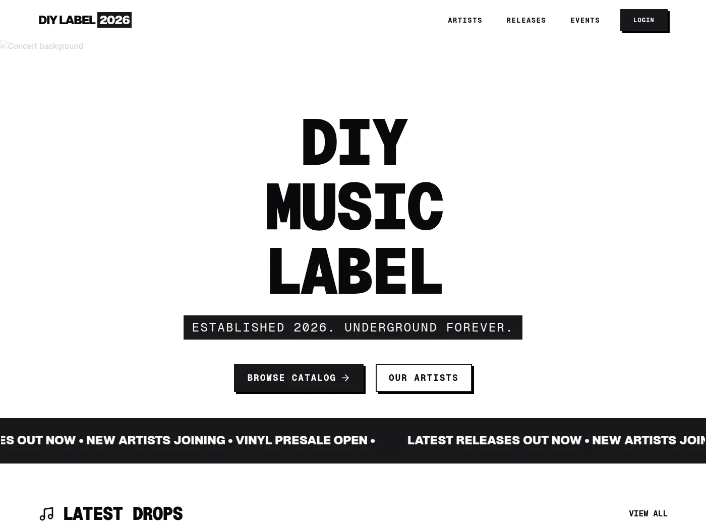 DIY Music Label Site