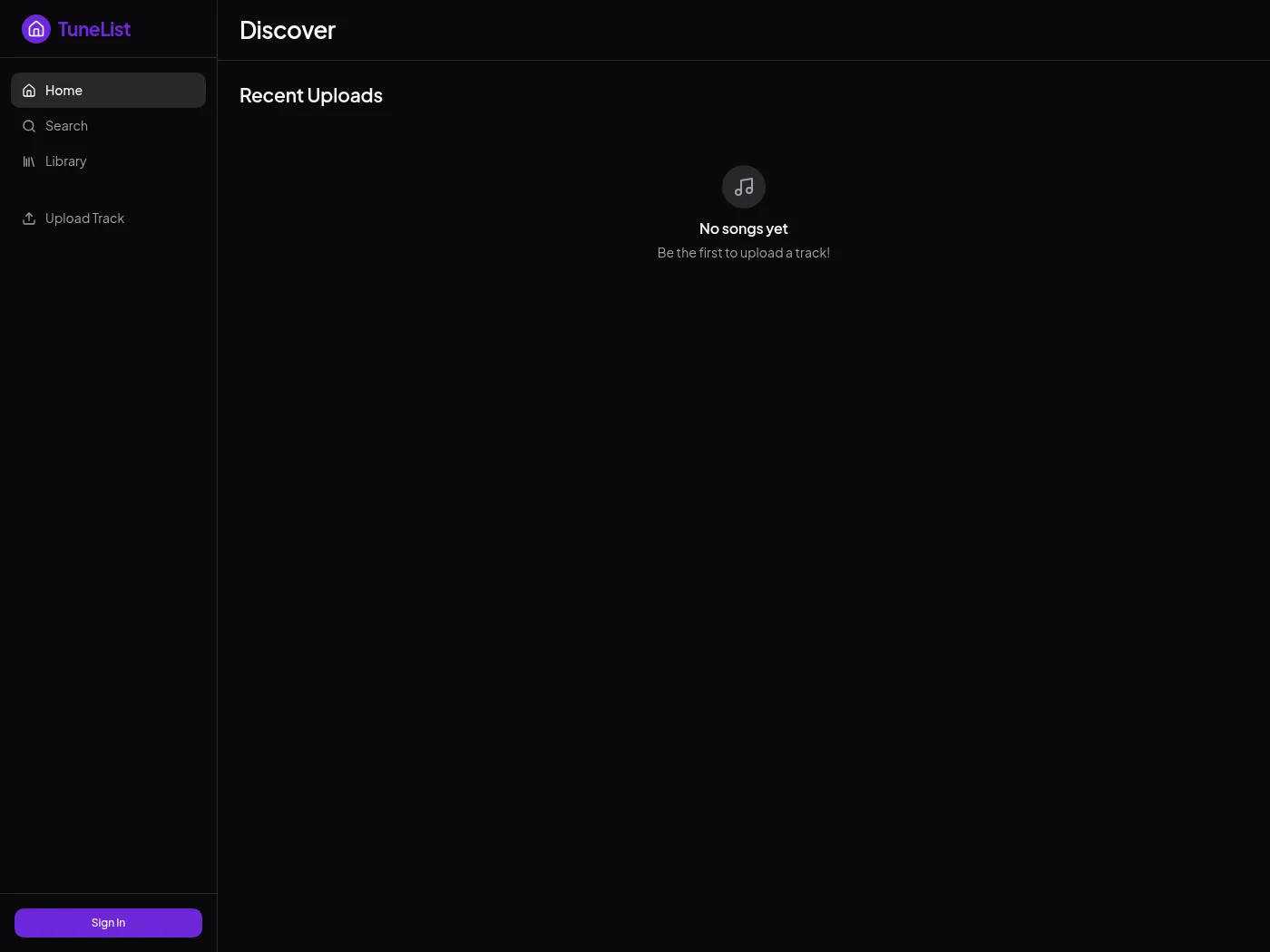 TuneList Music App