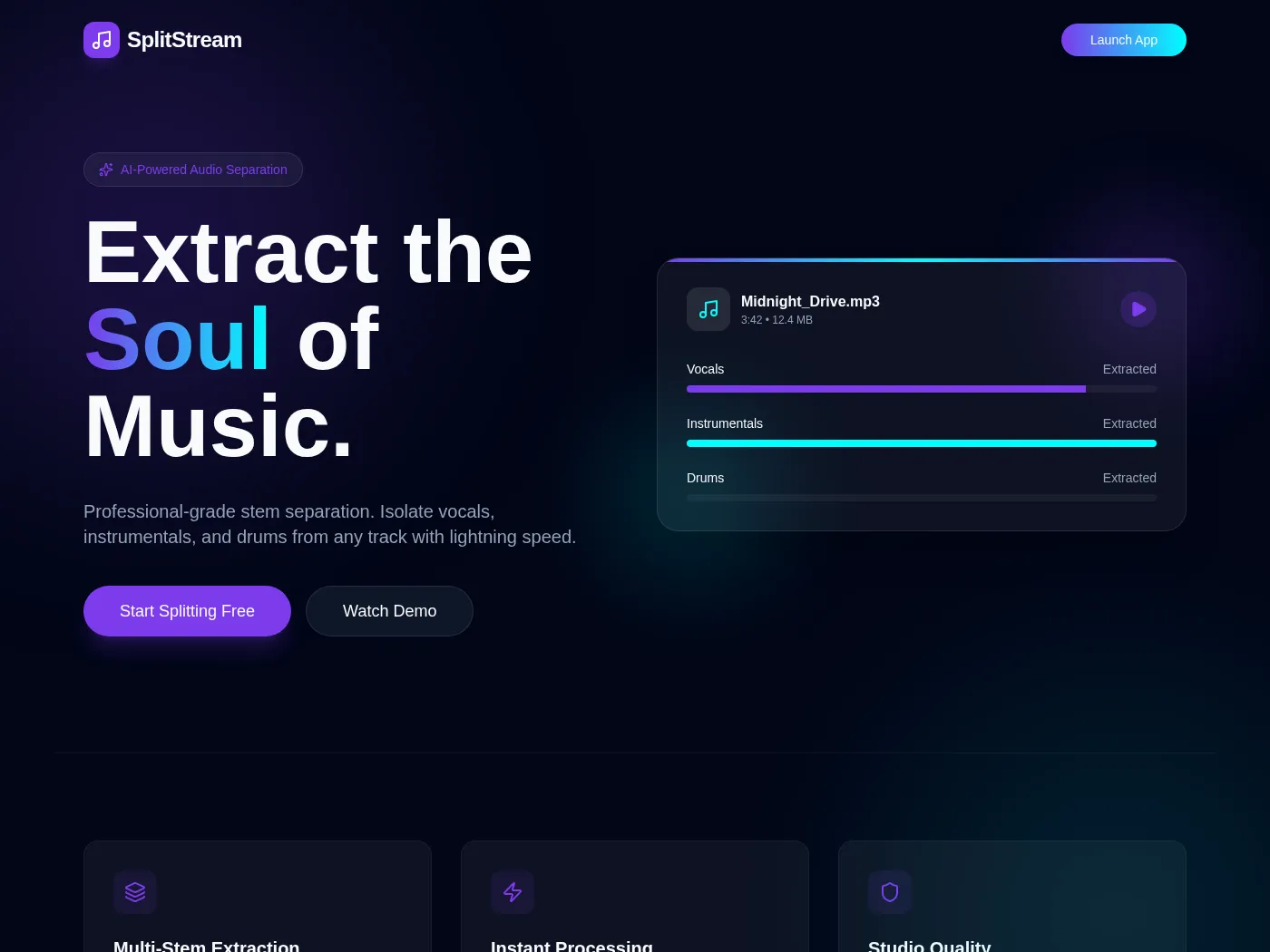 Music Split Web App