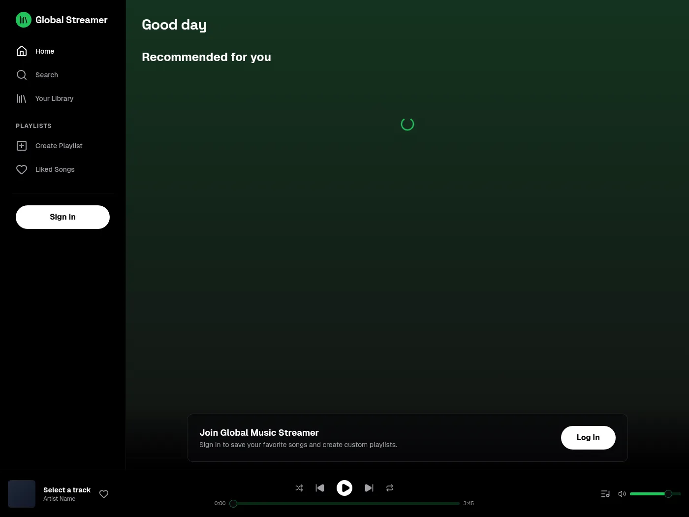 Global Music Streamer