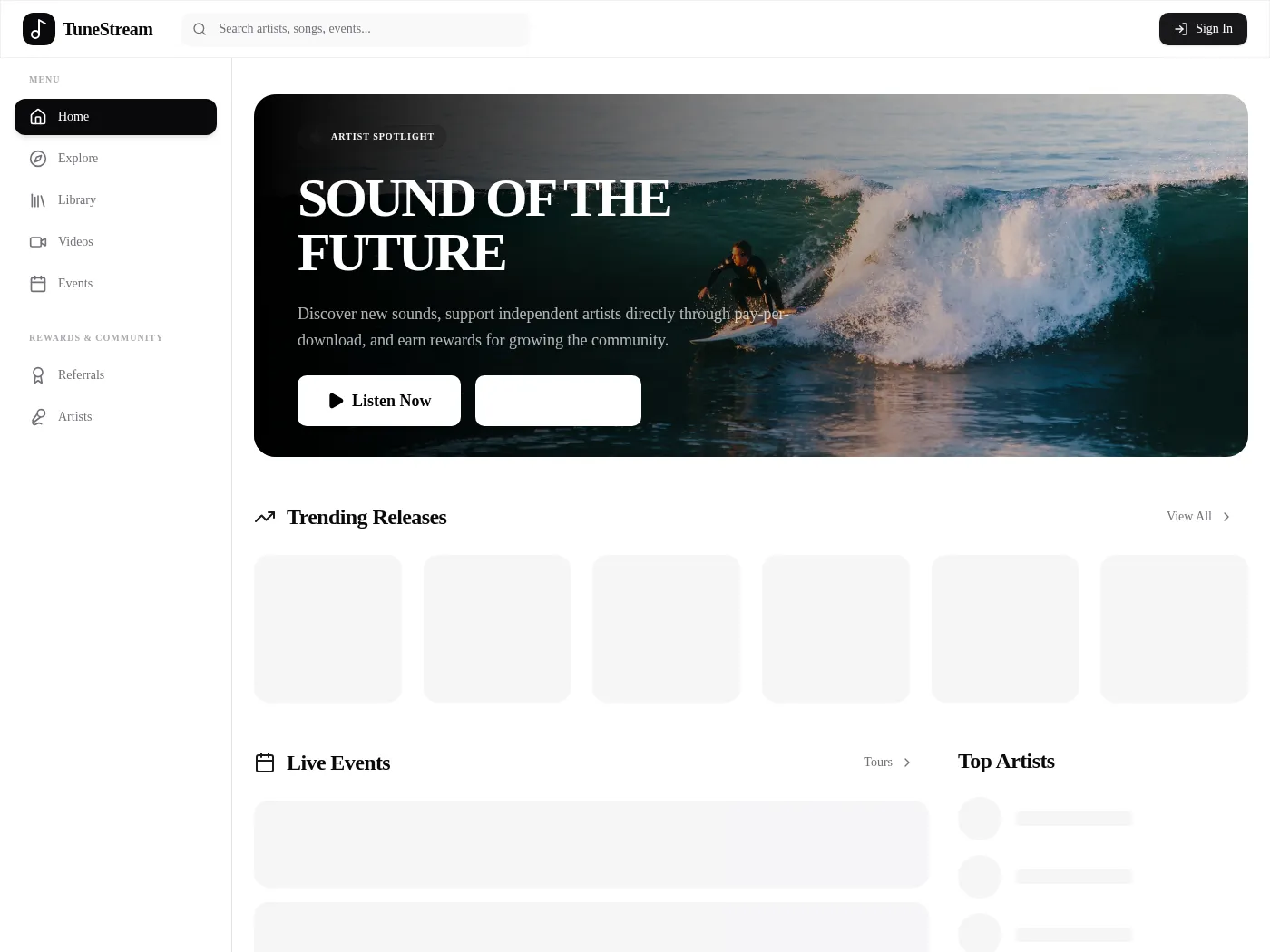 TuneStream Hub