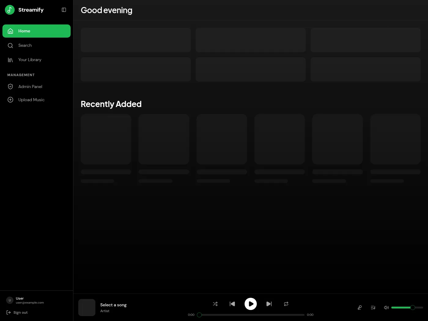 Streamify Web Player
