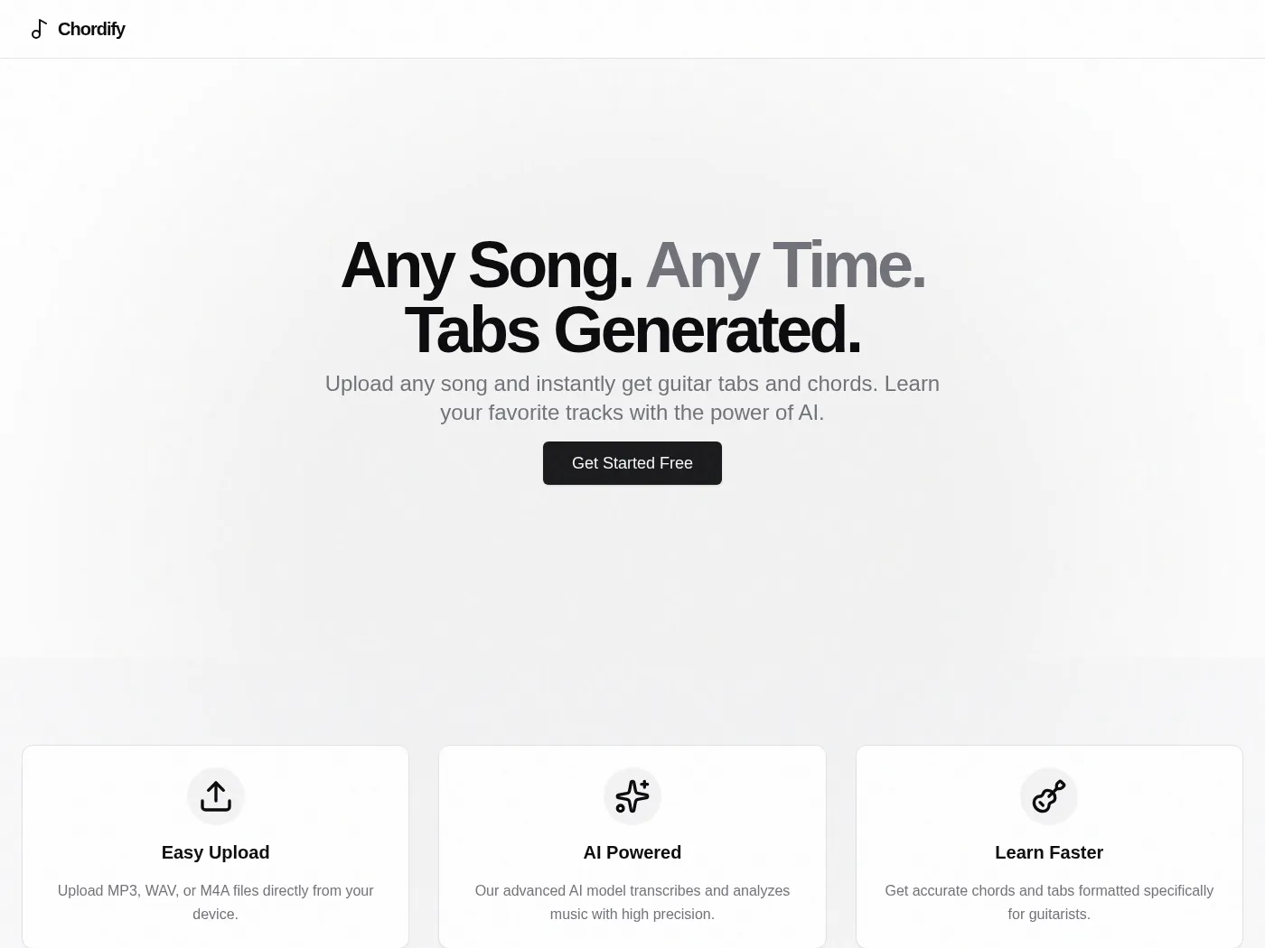 Chordify Music Tab App