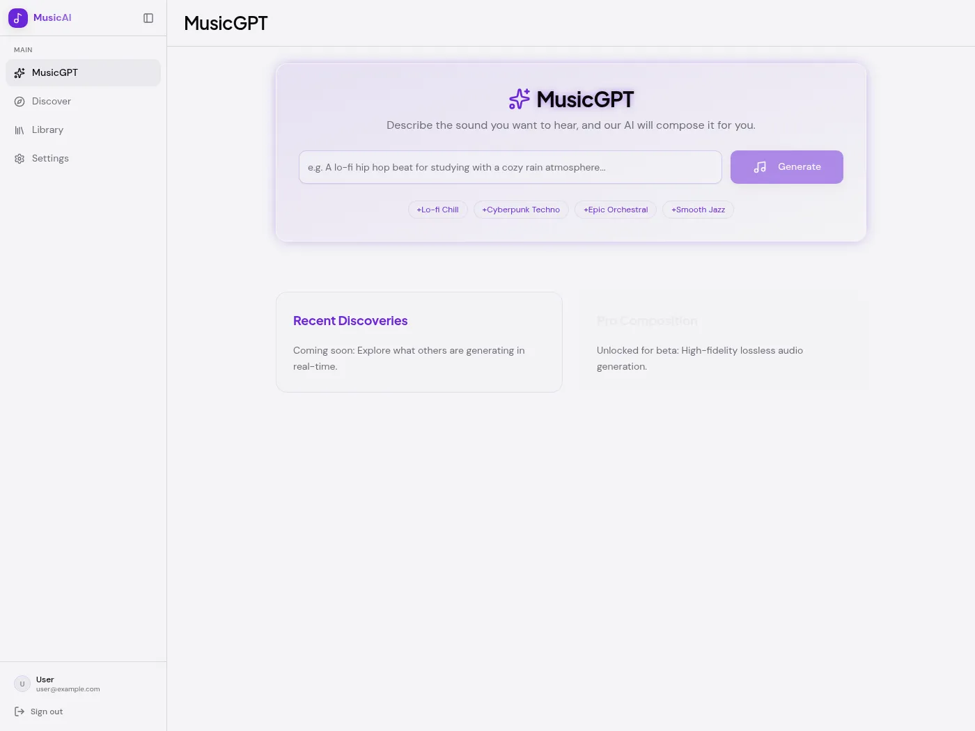 MusicAI Web Player