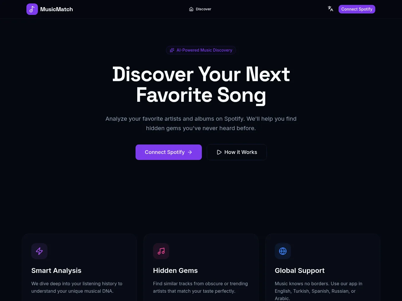 MusicMatch Discovery App