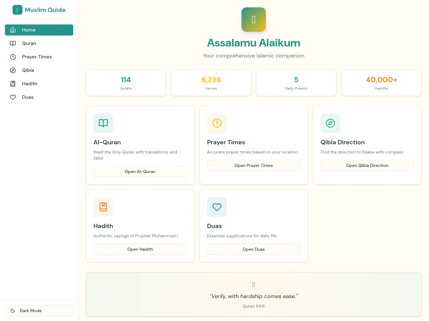 Muslim Guide App