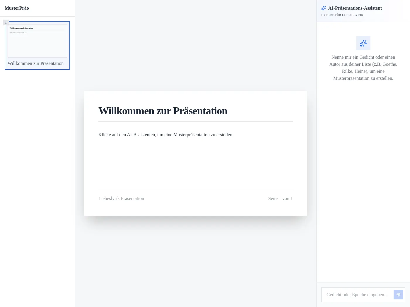 MusterPräsentation Builder