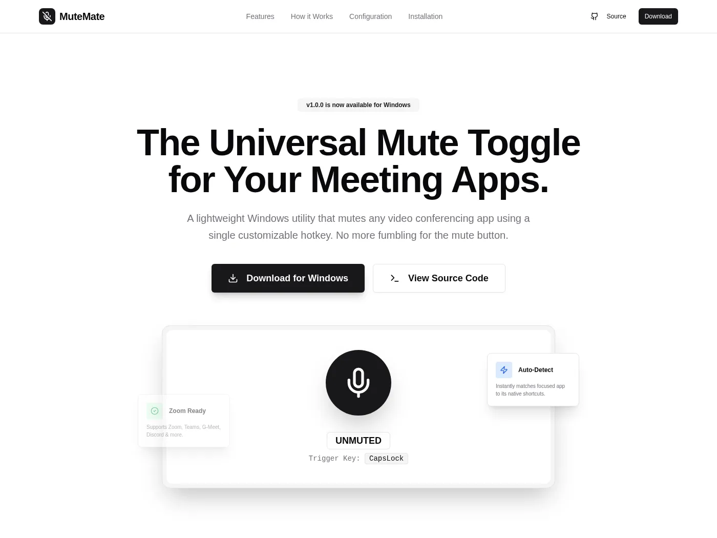 MuteMate Utility