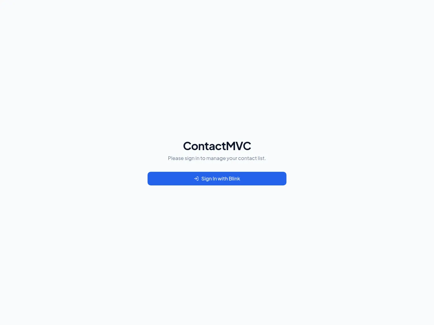 ContactList MVC App