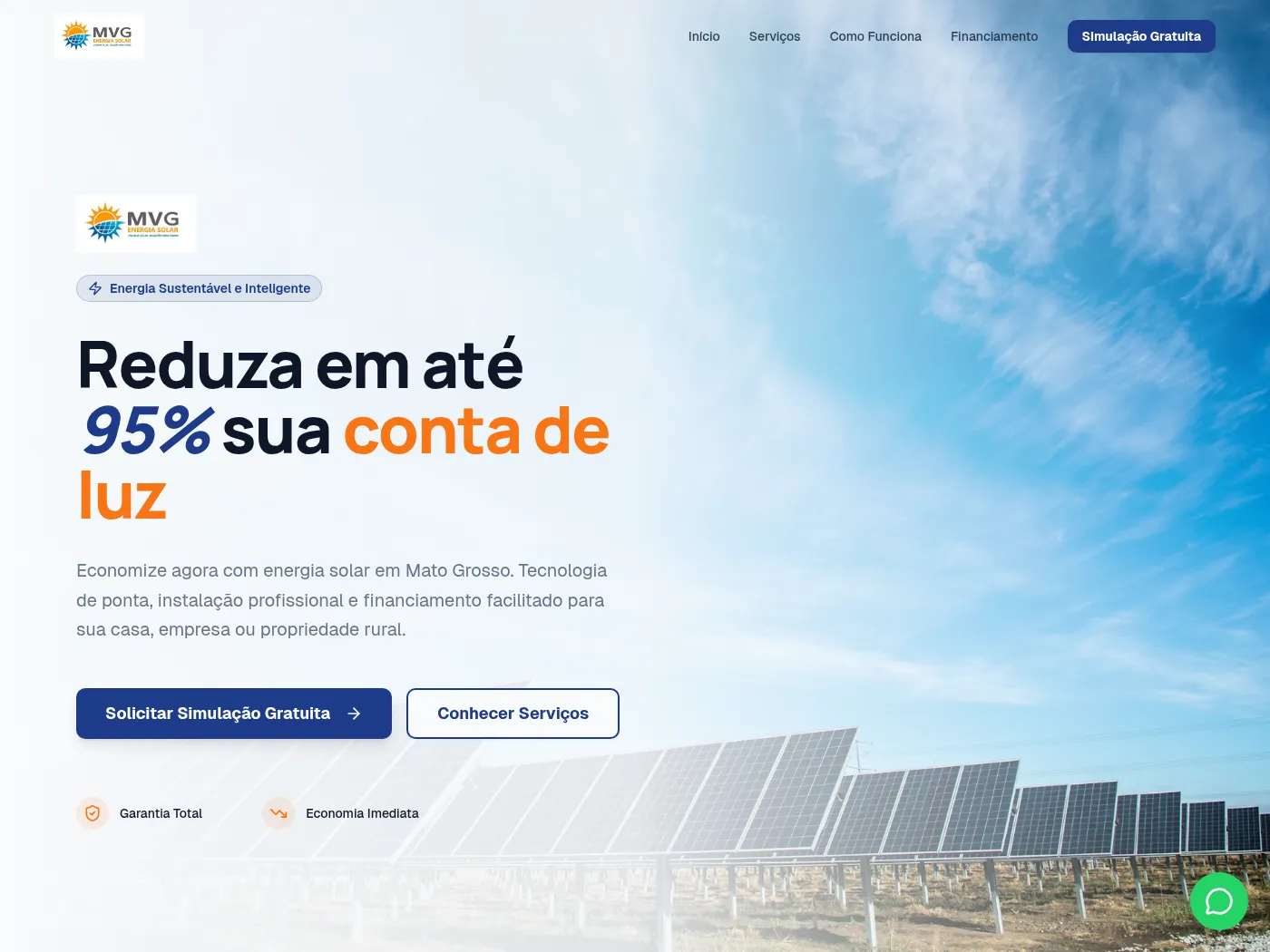 MVG Solar Landing Page