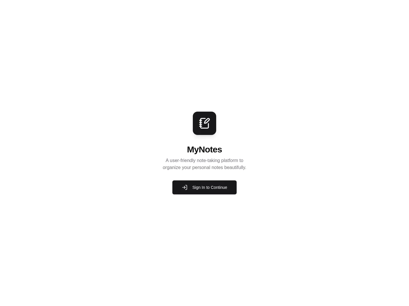MyNotes Web App