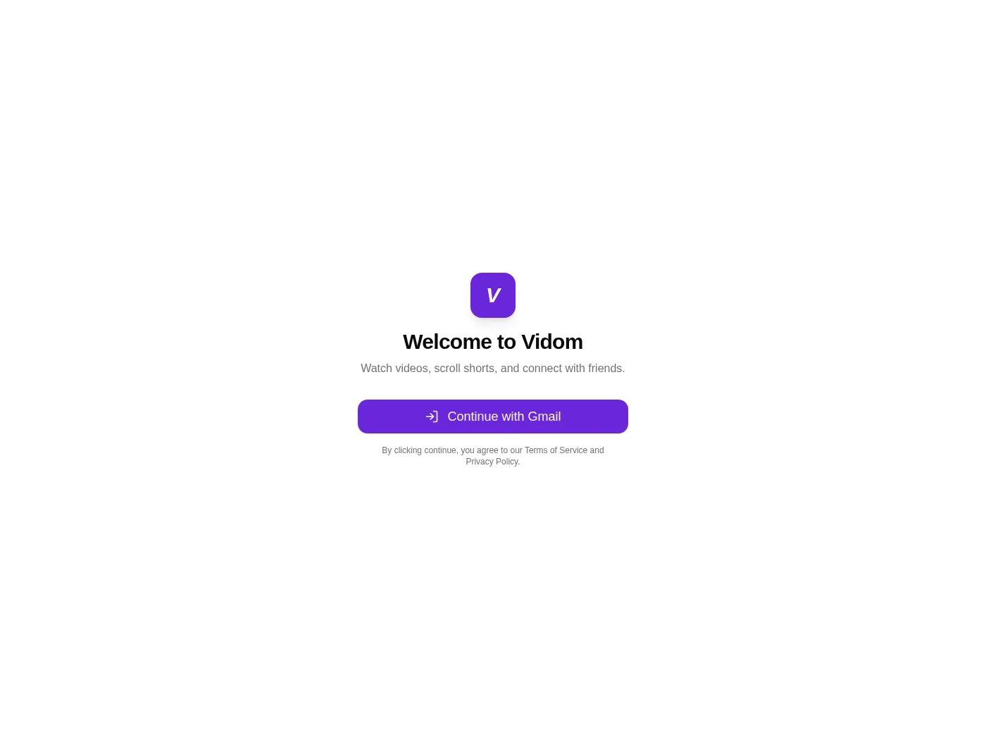 My Vidom Platform