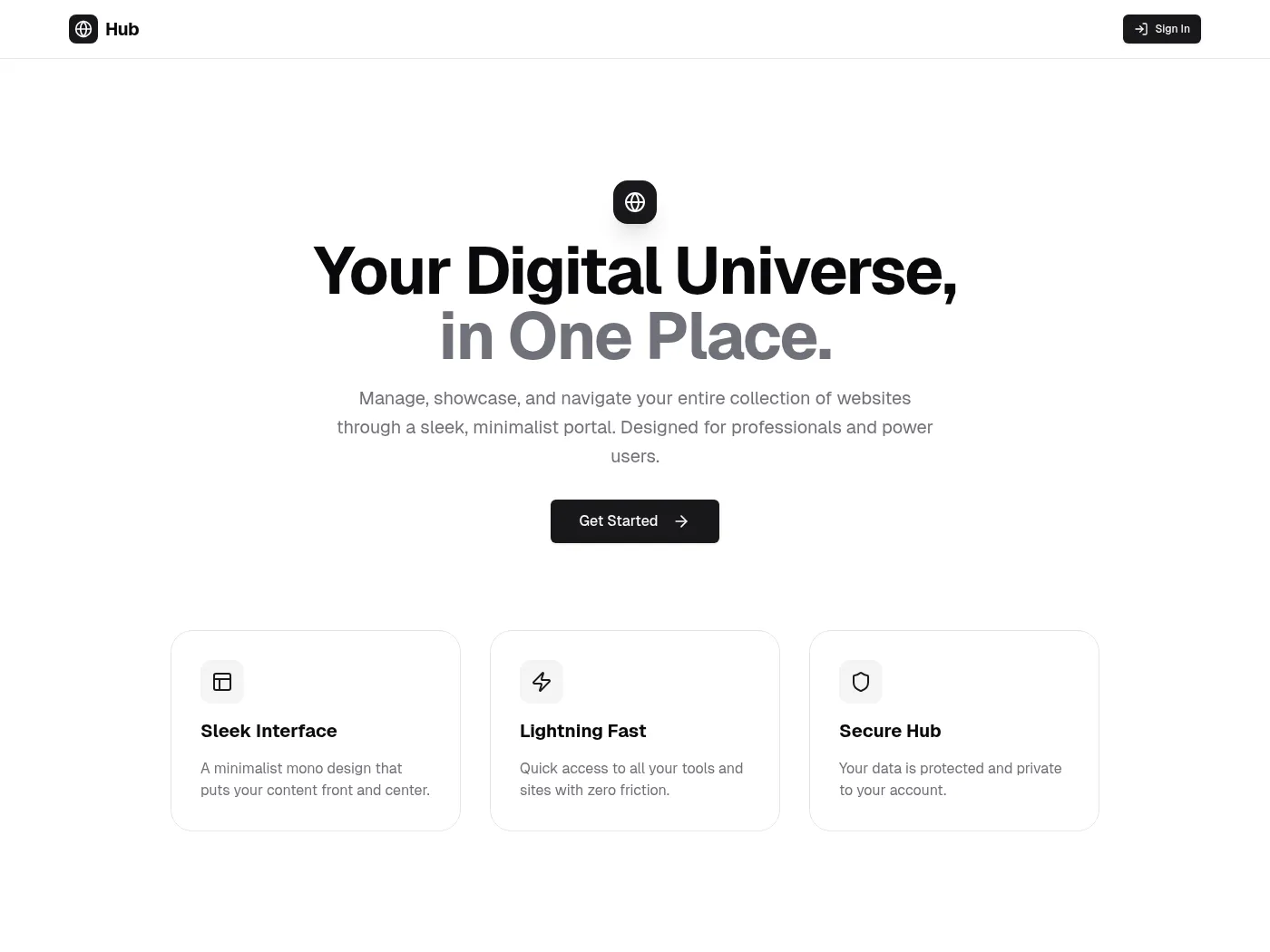 My Websites Hub