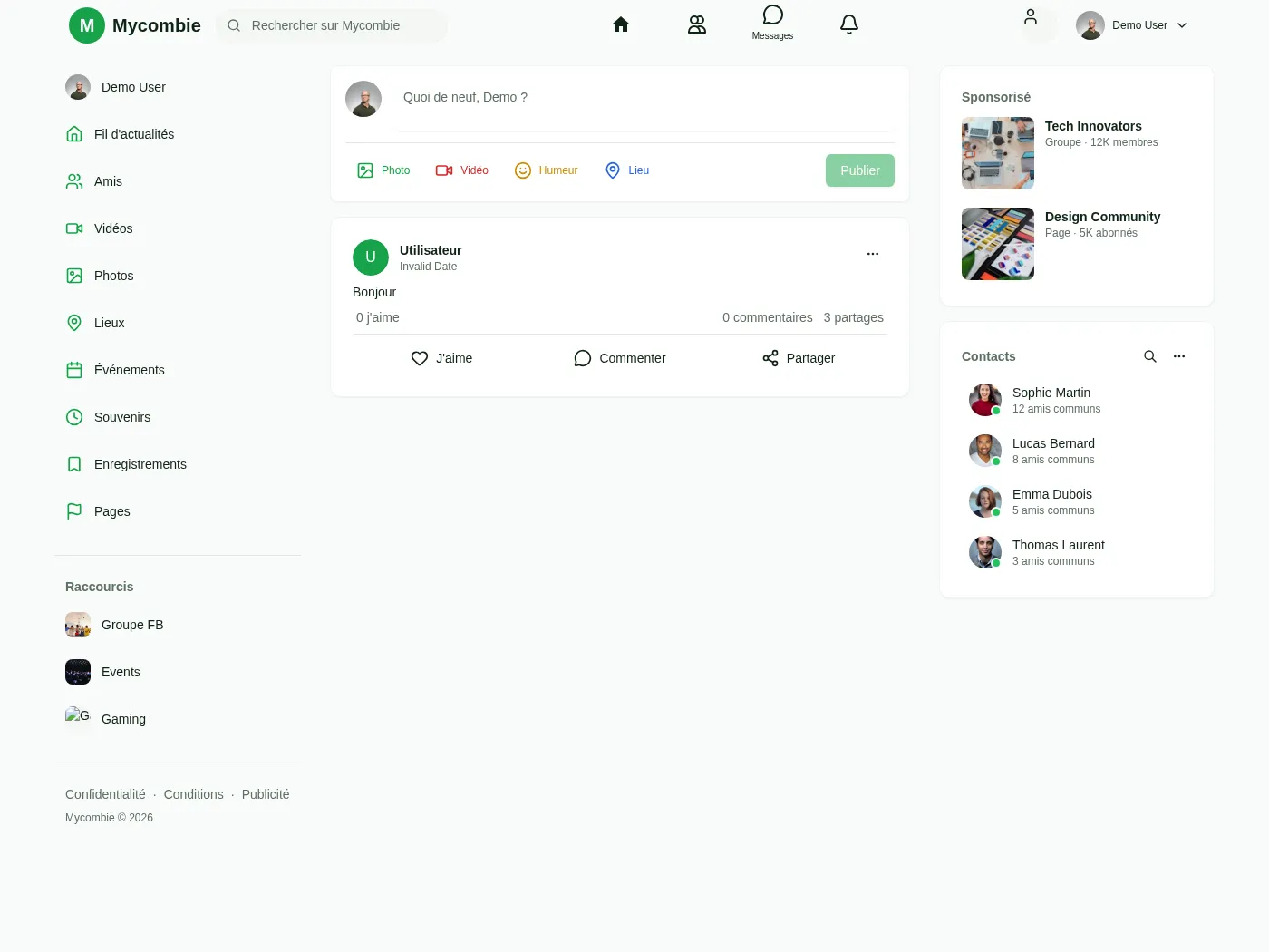 MyCombi Social Network