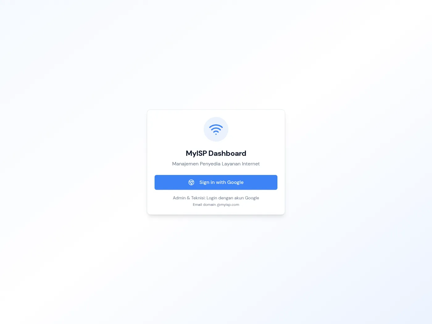 MyISP Dashboard PWA