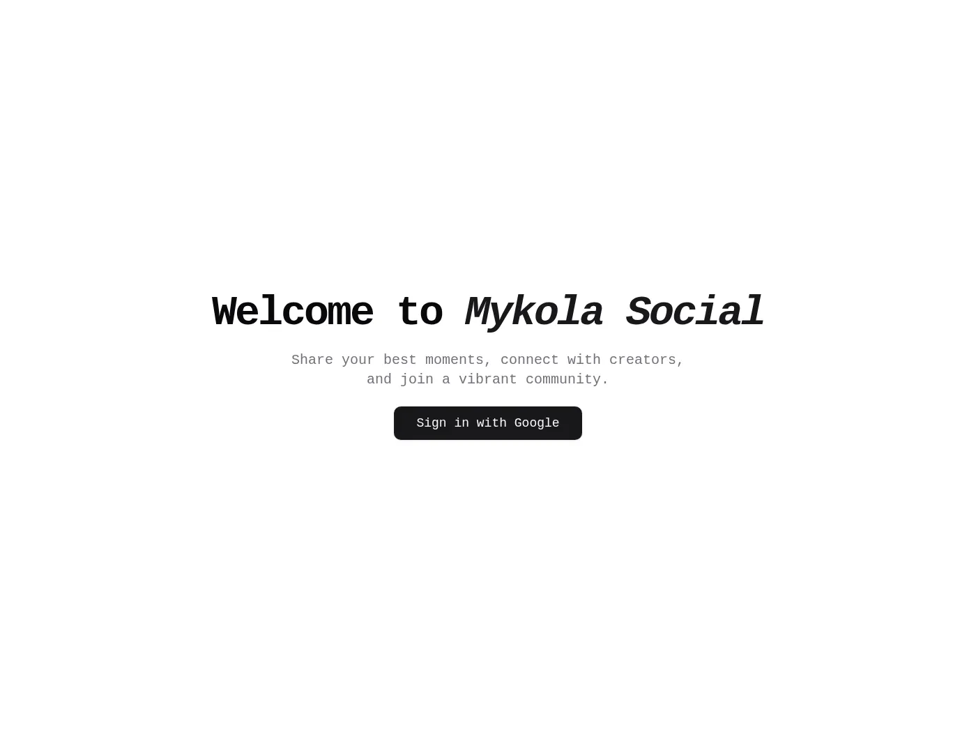 Mykola Social Network