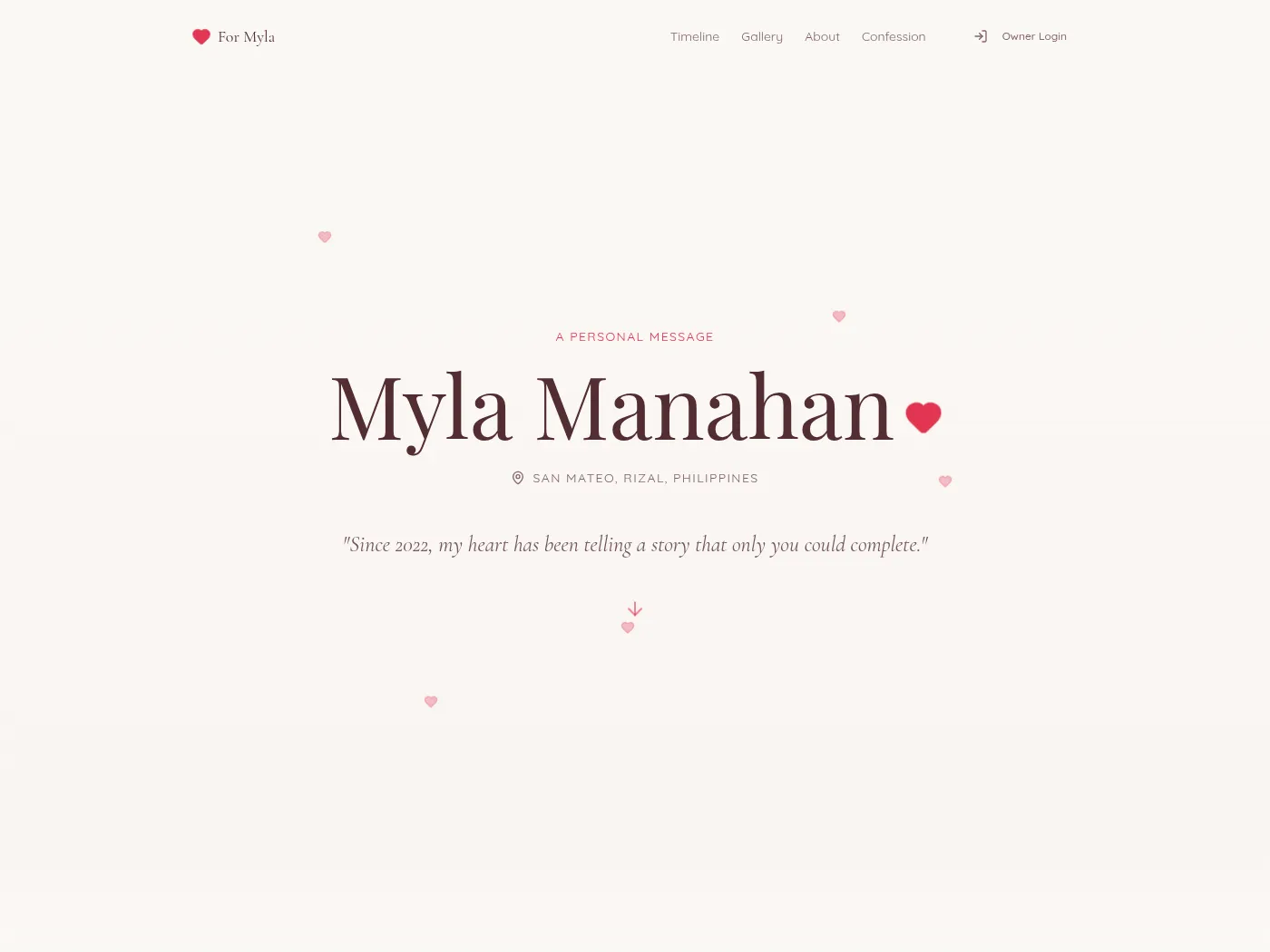 Confession to Myla