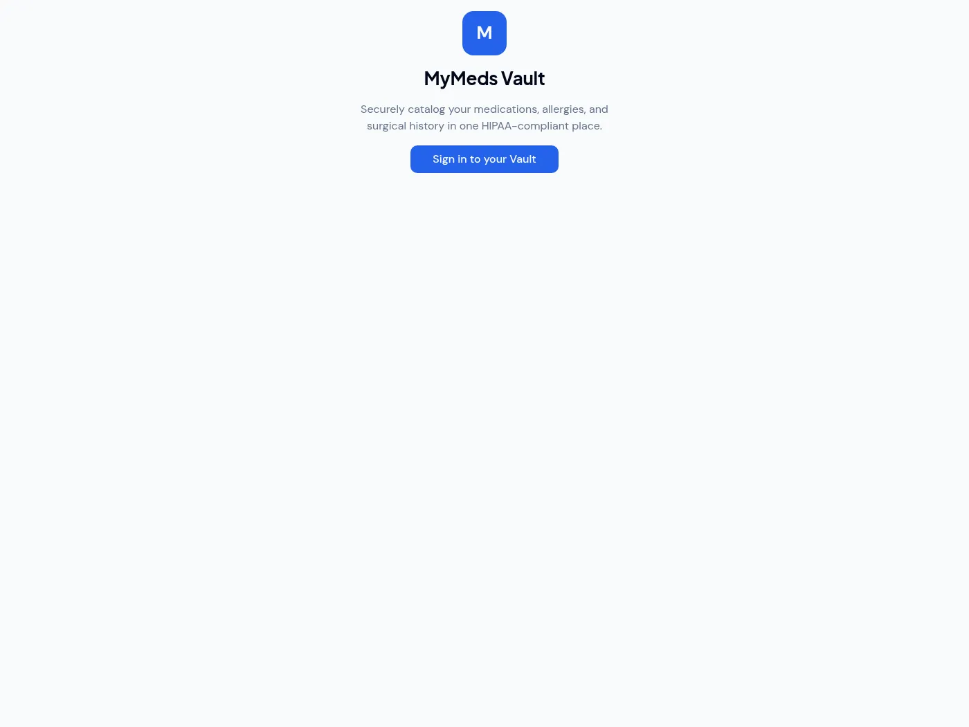 MyMeds Vault