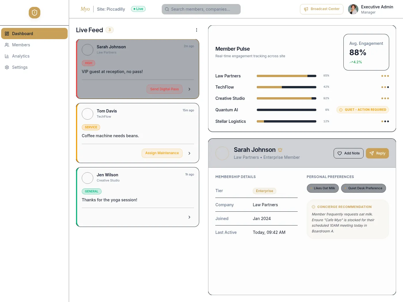 Myo Connect Workspace Tool
