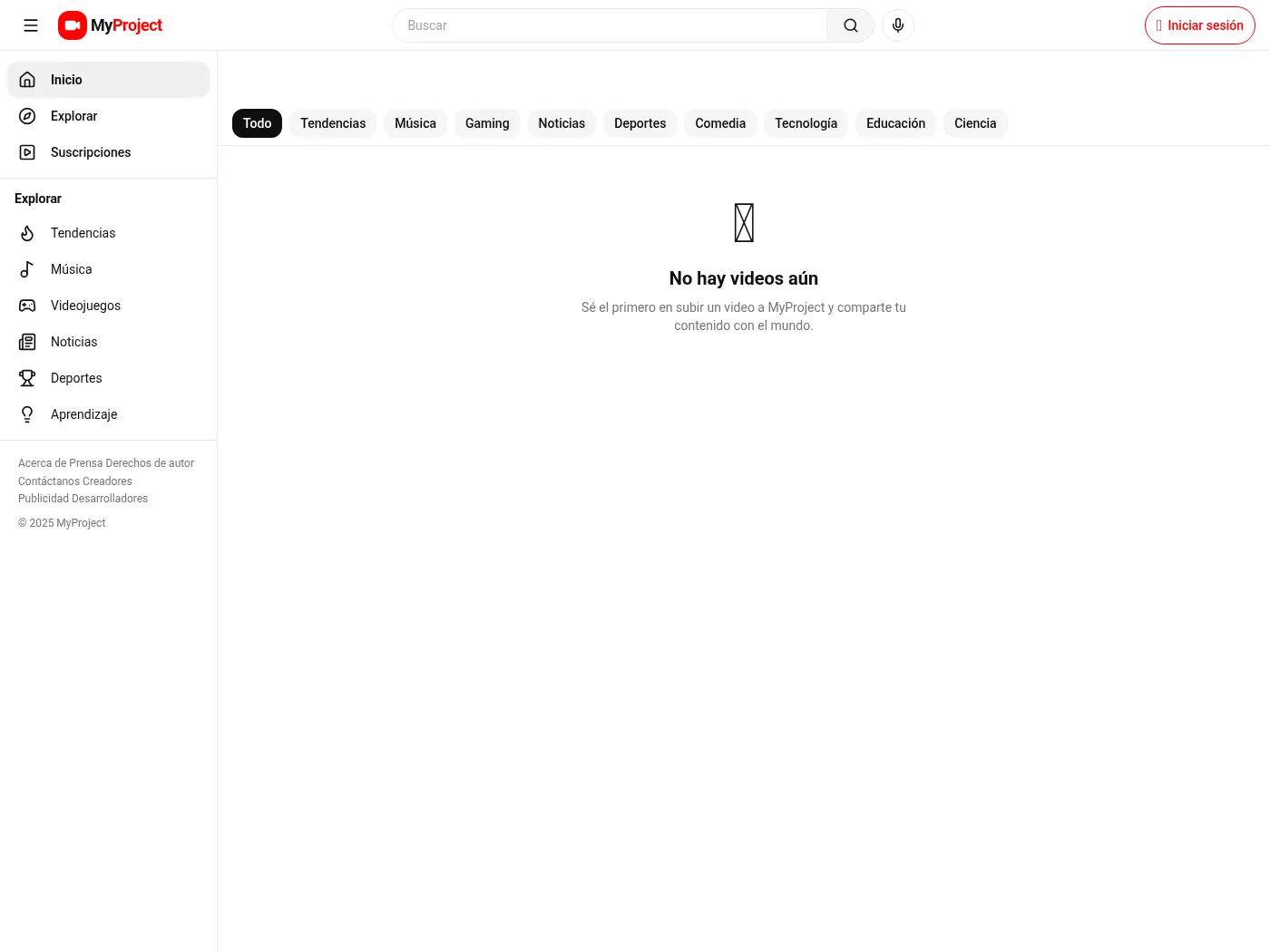 MyProject Video Platform