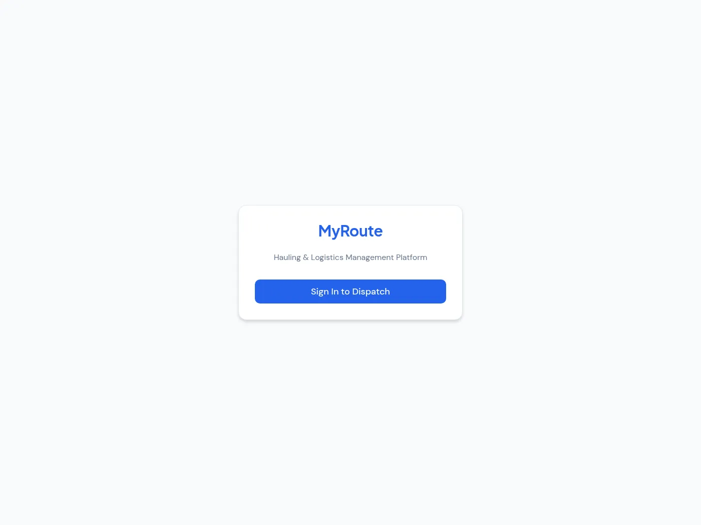 MyRoute Logistics App