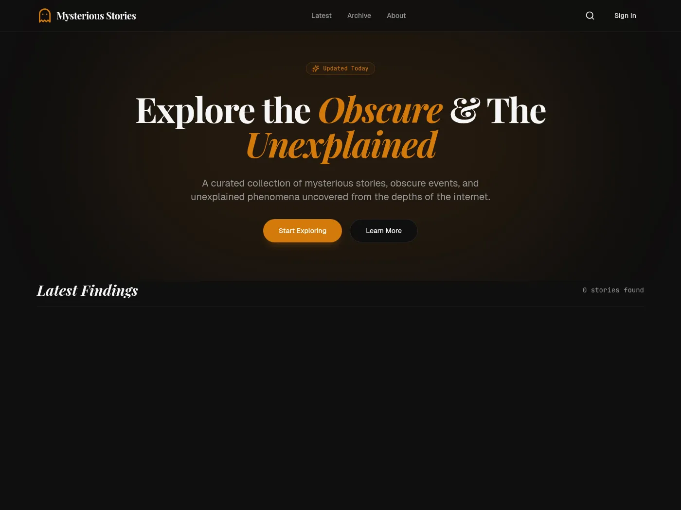 Mysterious Stories Collector