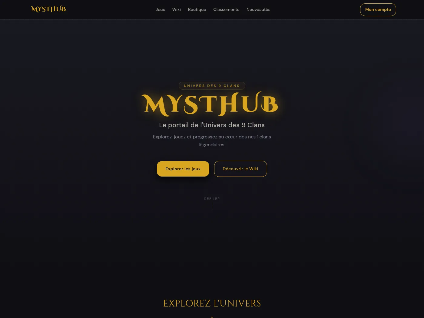 MystHub Portail Fantasy