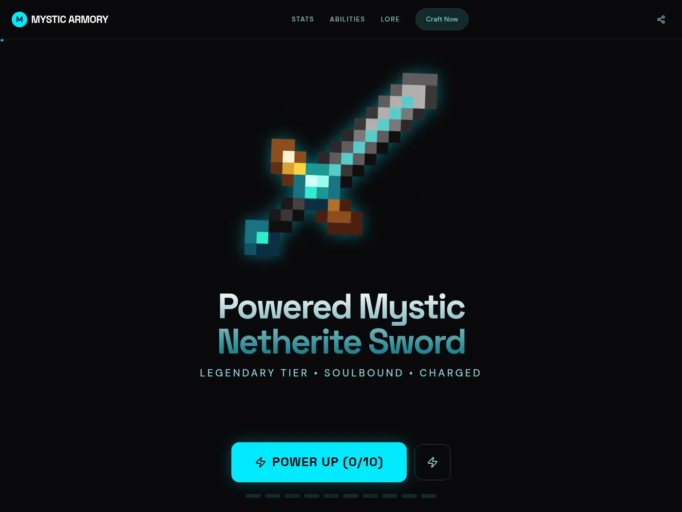 Powered Mystic Netherite Sword
