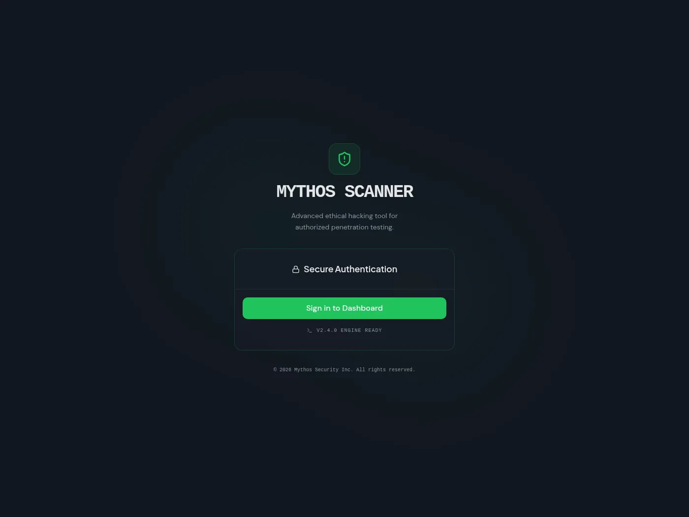 Mythos Web Vulnerability Scanner