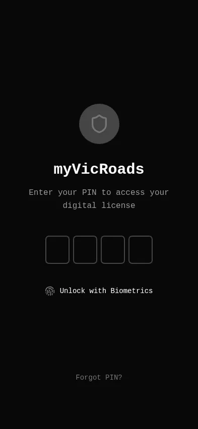 myVicRoads Digital License