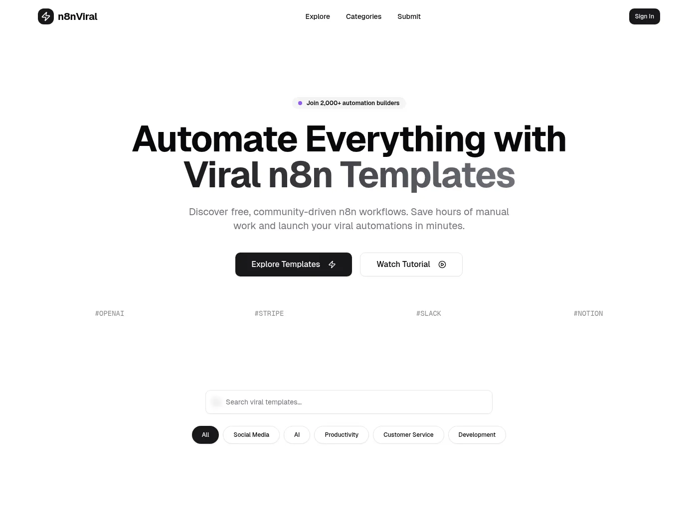 Viral n8n Template Hub