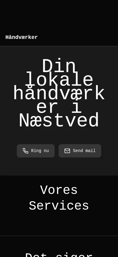 Næstved Håndværker OnePage