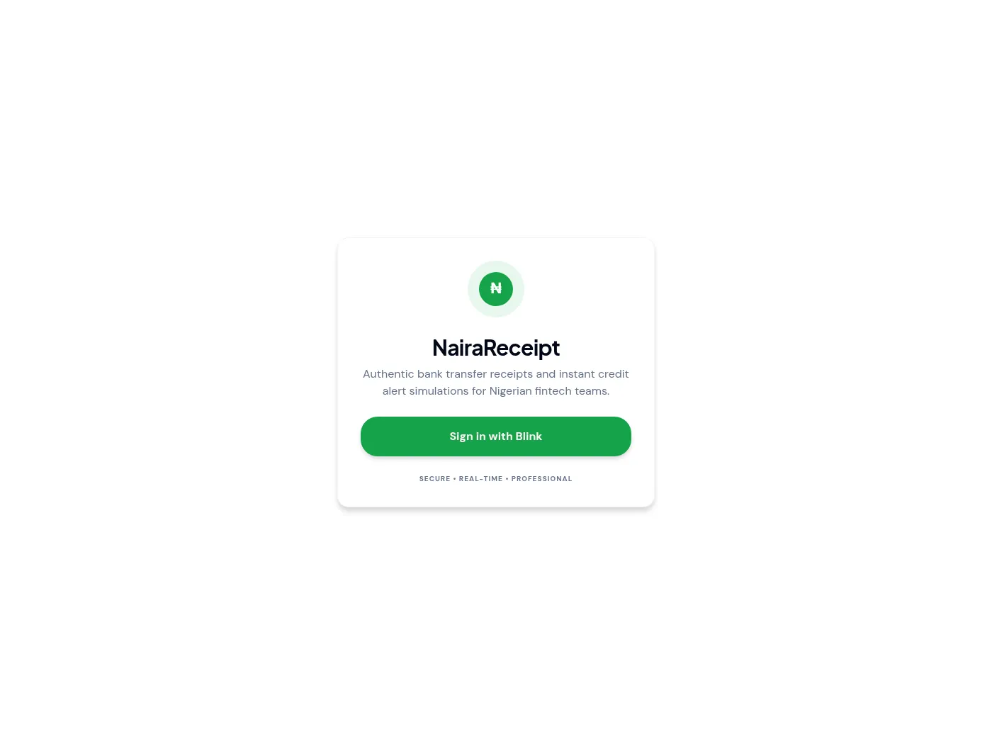 NairaReceipt Generator
