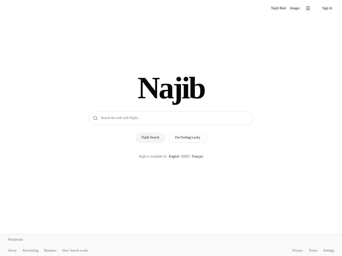 Najib Search Engine