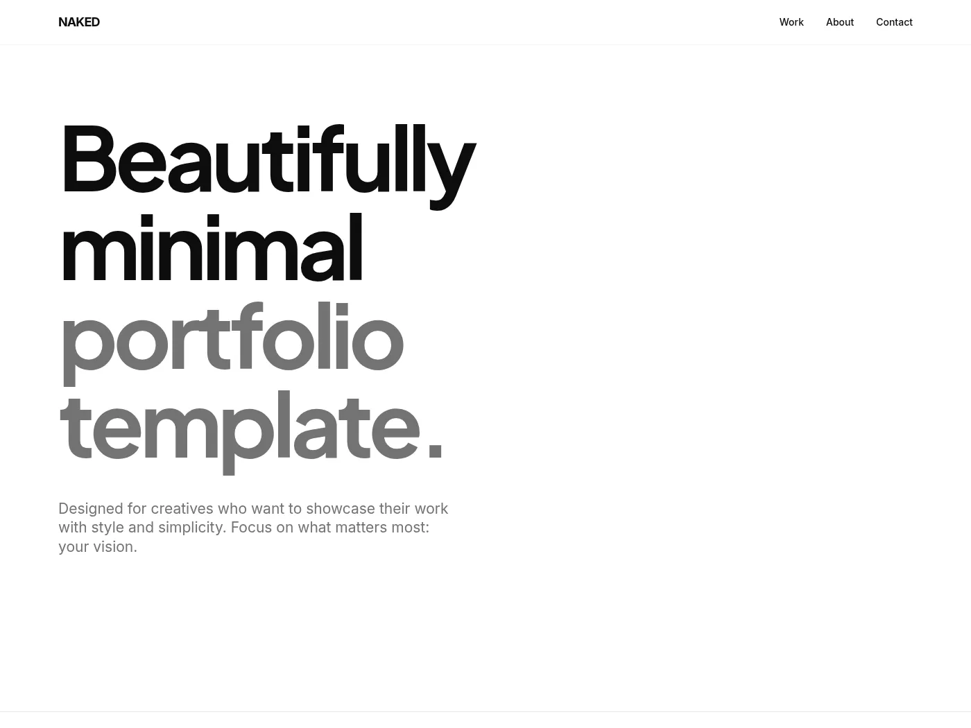 Naked Minimal Portfolio