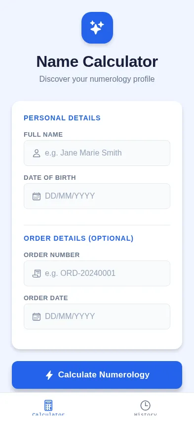 Name Calculator System