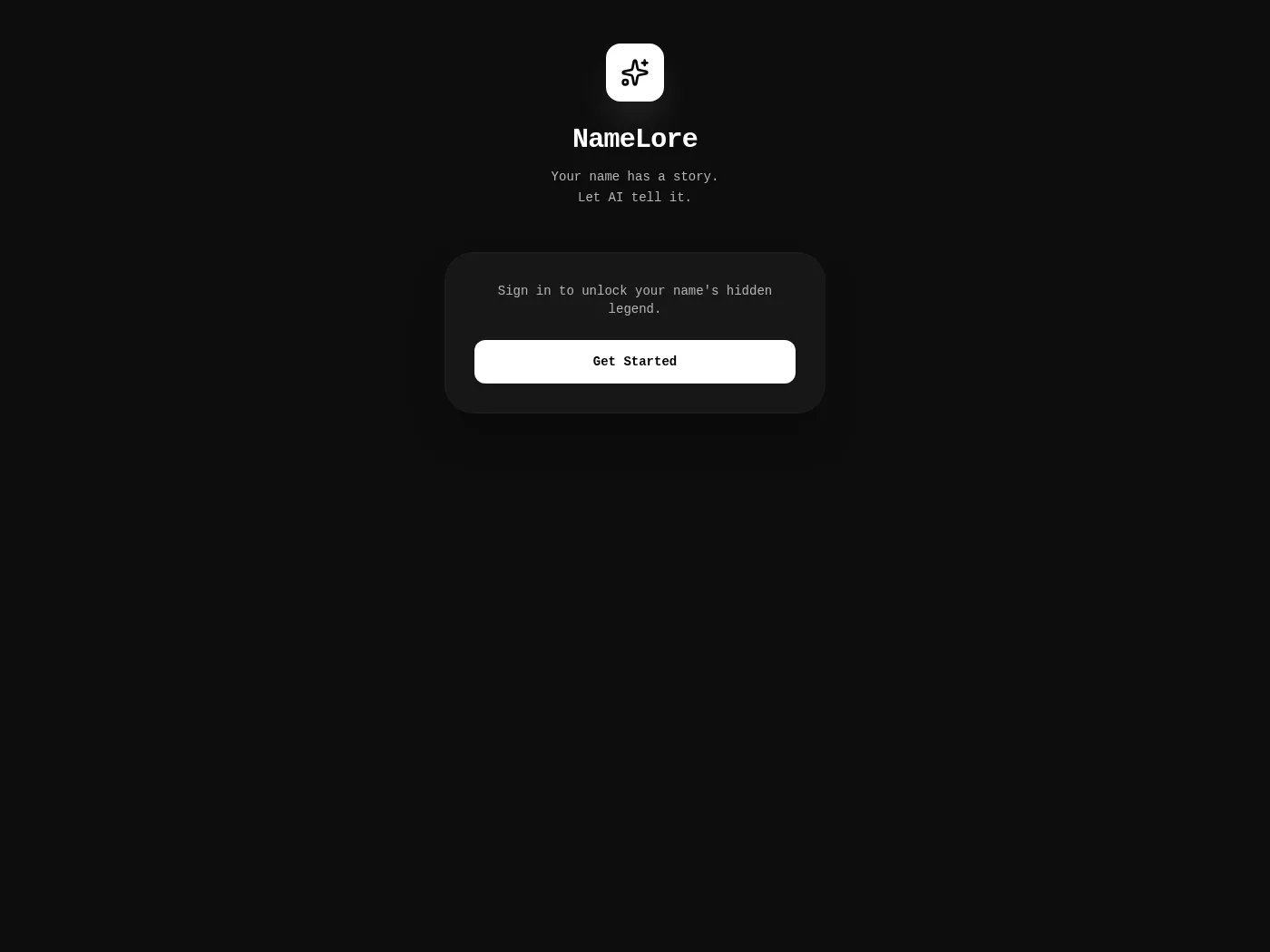 NameLore Story Generator