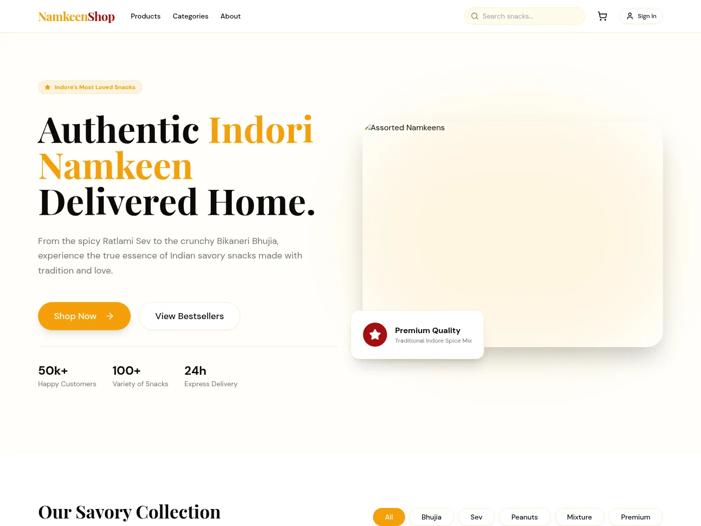 Namkeen Shop Ecommerce