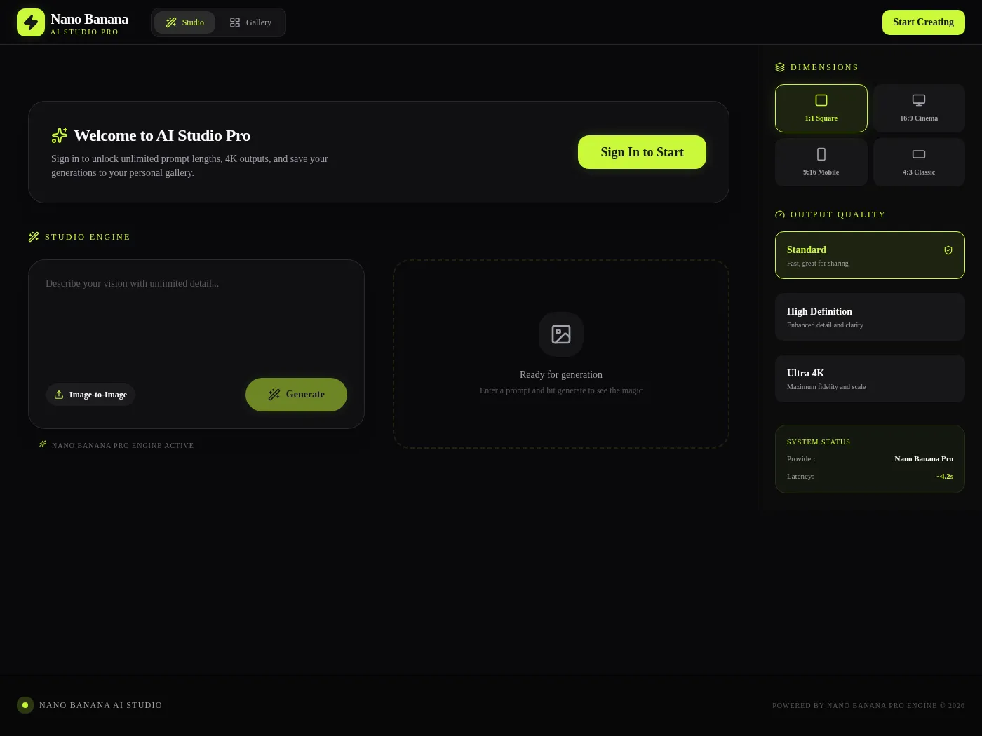 Nano Banana AI Studio