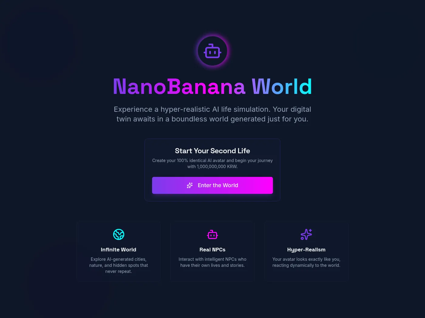 NanoBanana World AI Life Game