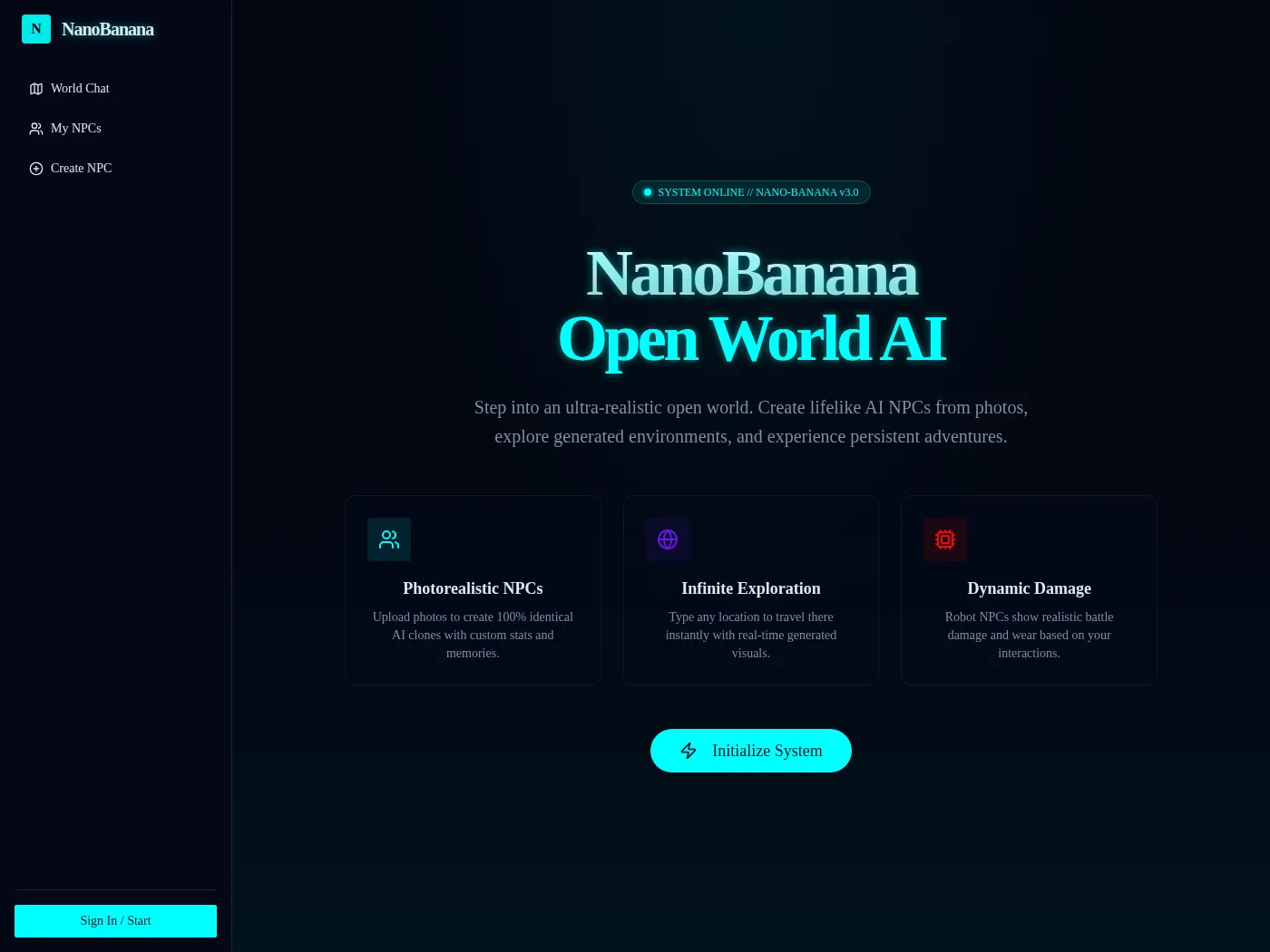 NanoBanana AI Open World
