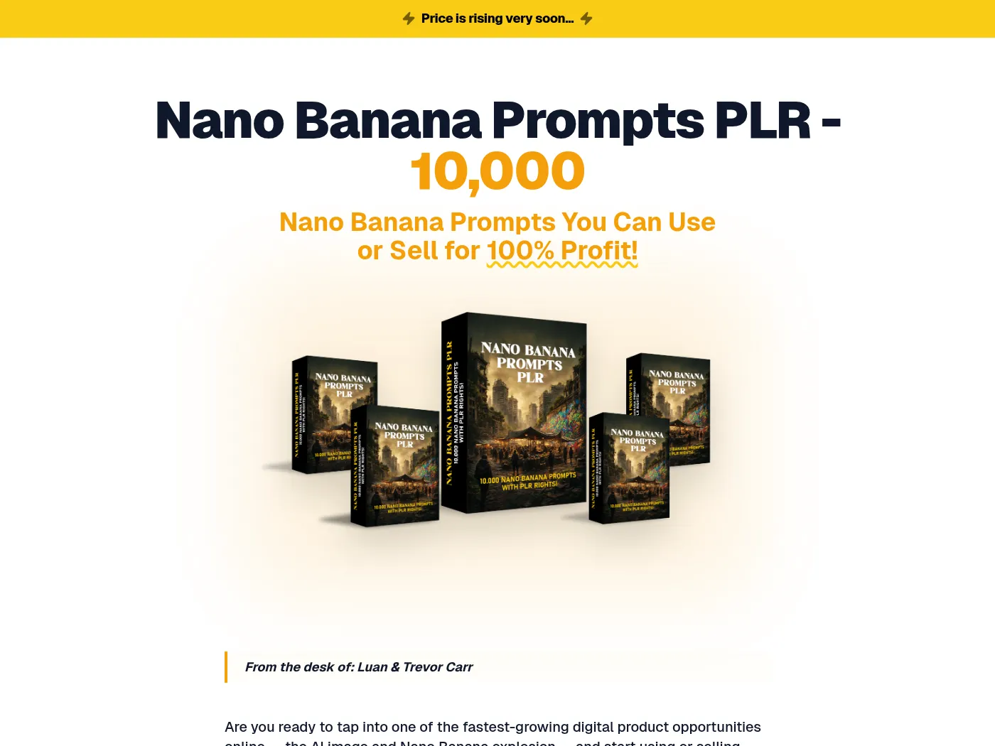 Nano Banana PLR Page