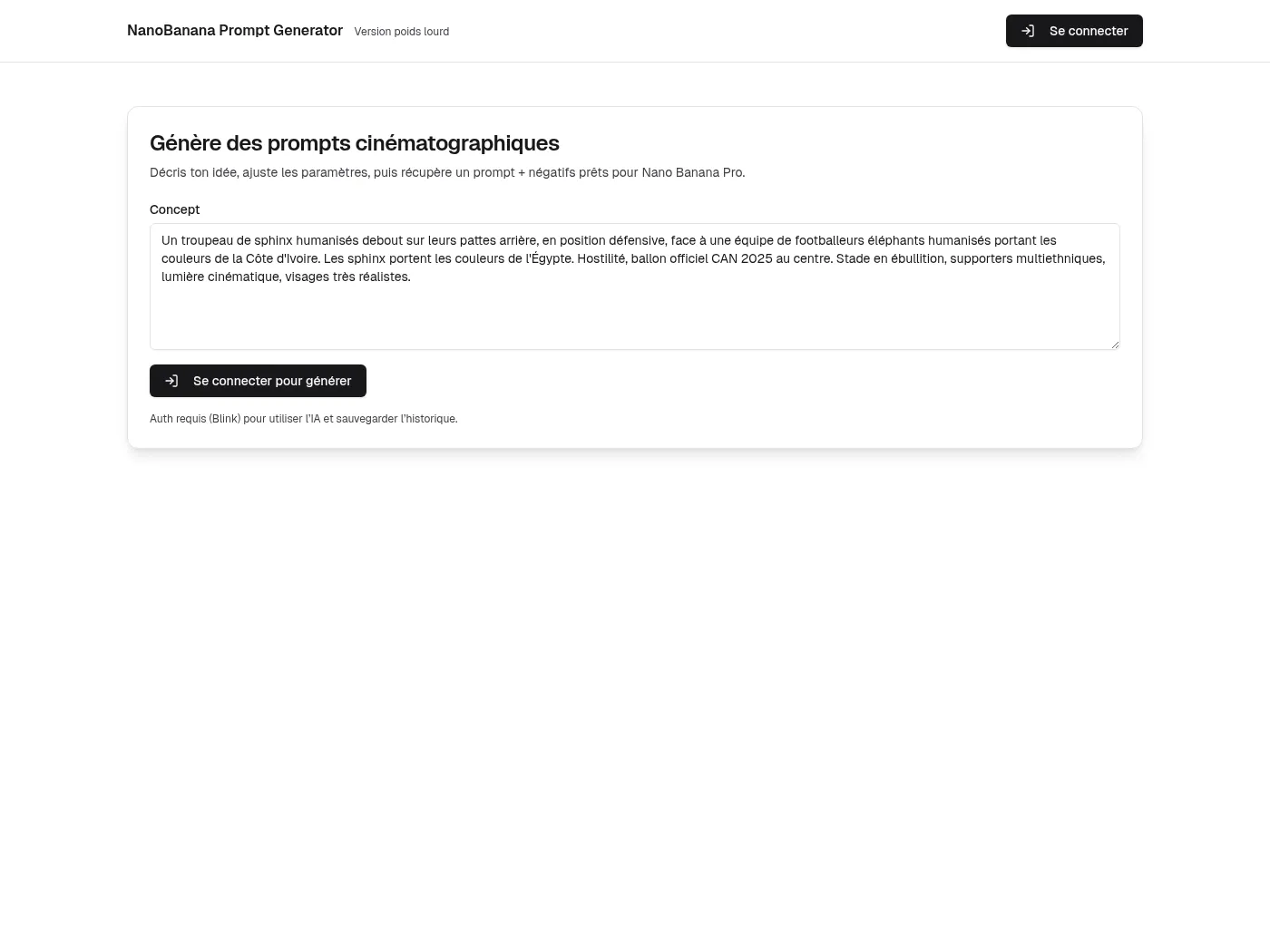 NanoBanana Prompt Generator