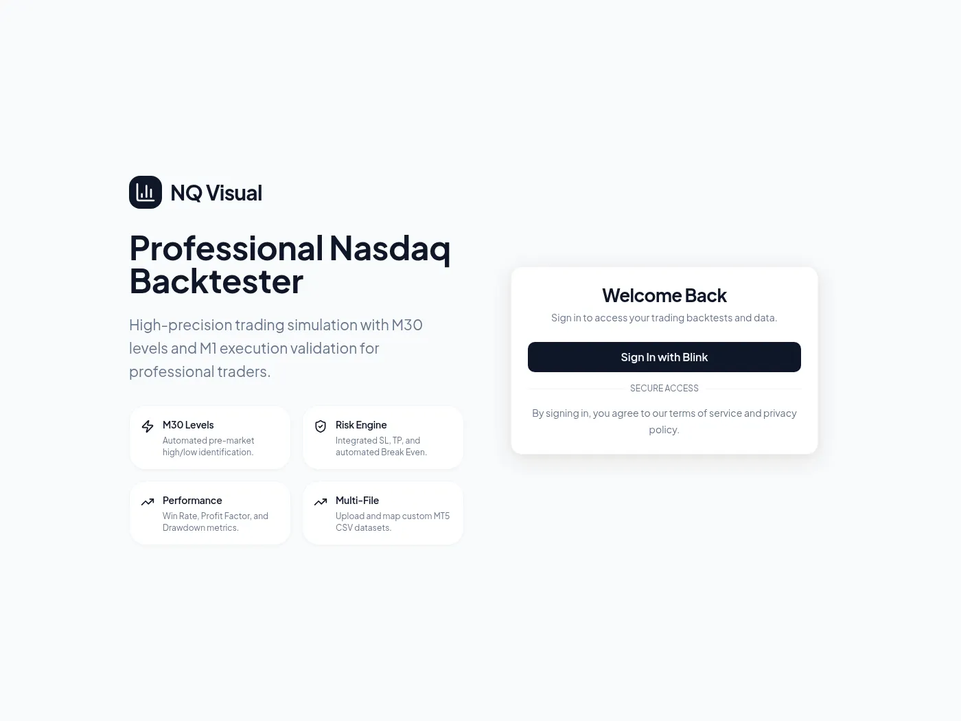 Nasdaq Visual Backtester