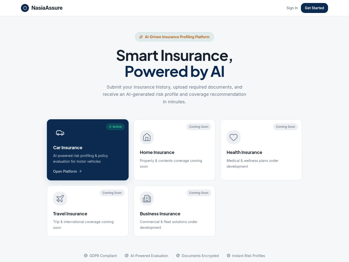 NasiaAssure Dashboard