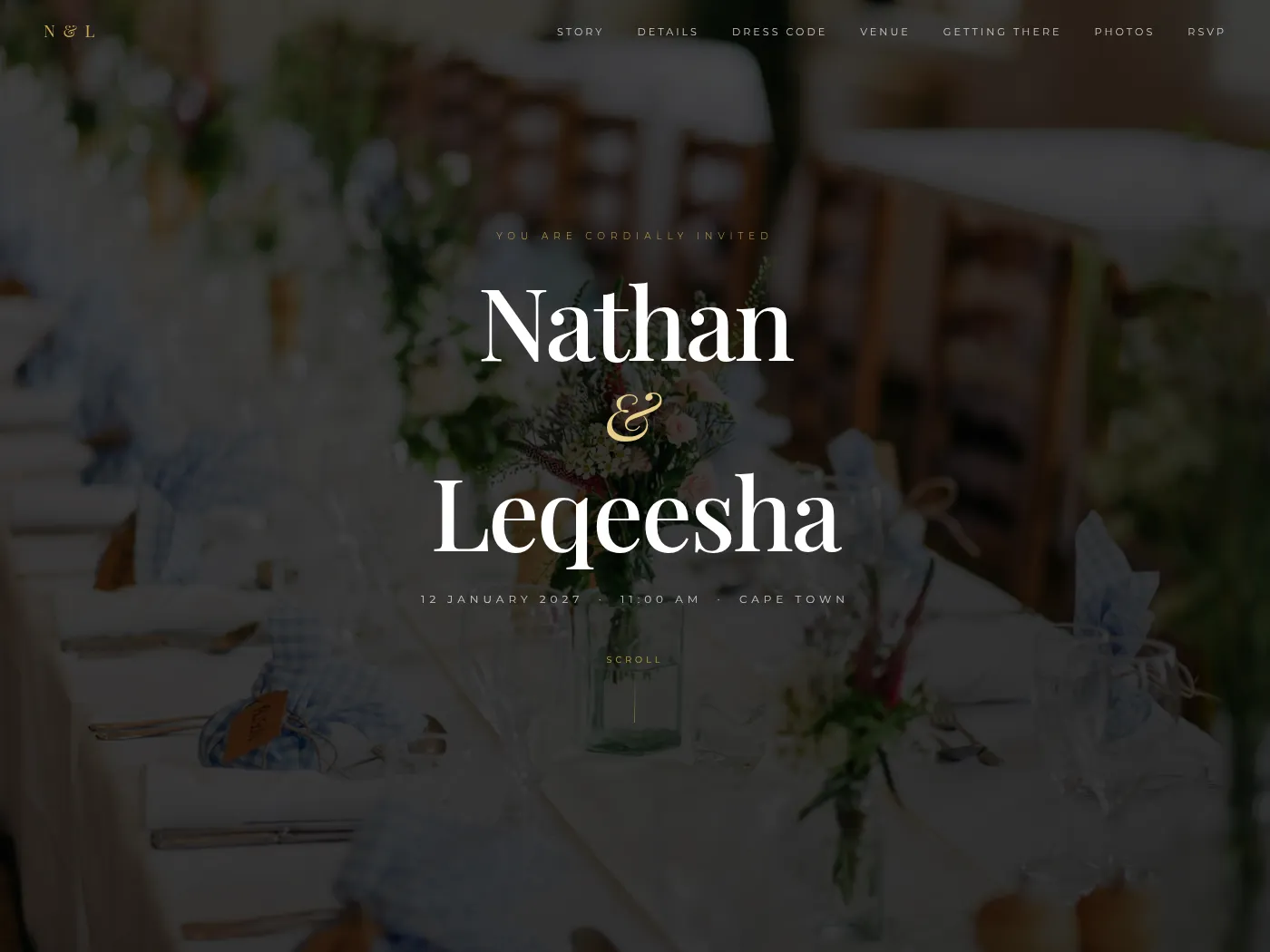 Nathan & Leqeesha Wedding Site