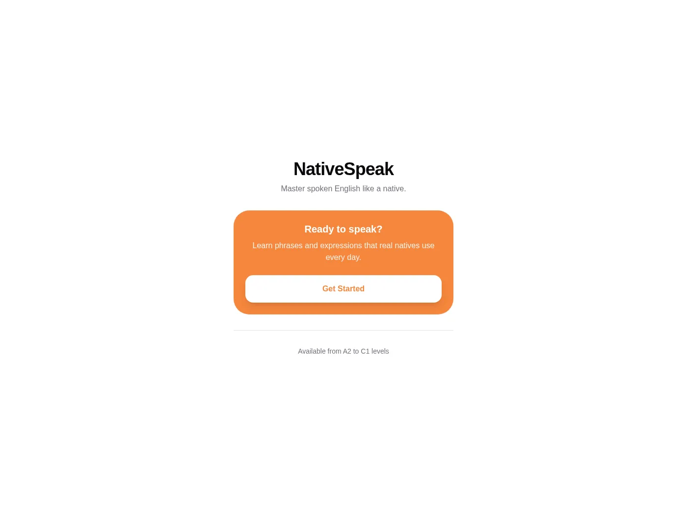 NativeSpeak English App
