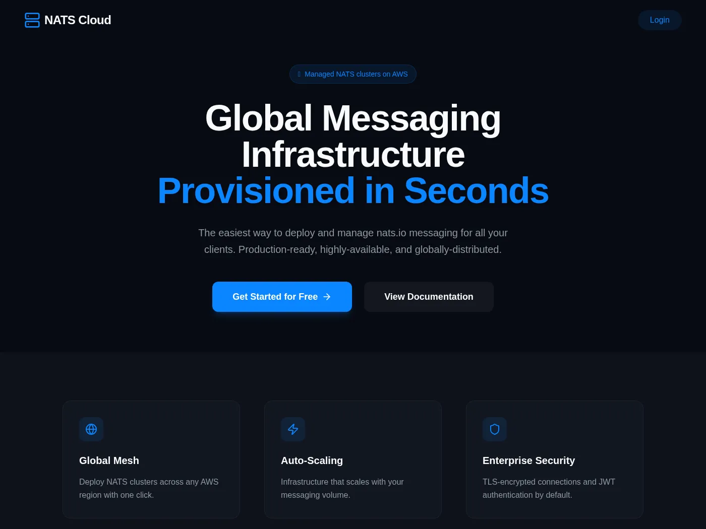 NATS Cloud SaaS